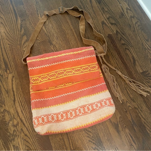 Anthropologie | Bags | Cut N Paste Anthropologie Orange Aztec Woven ...